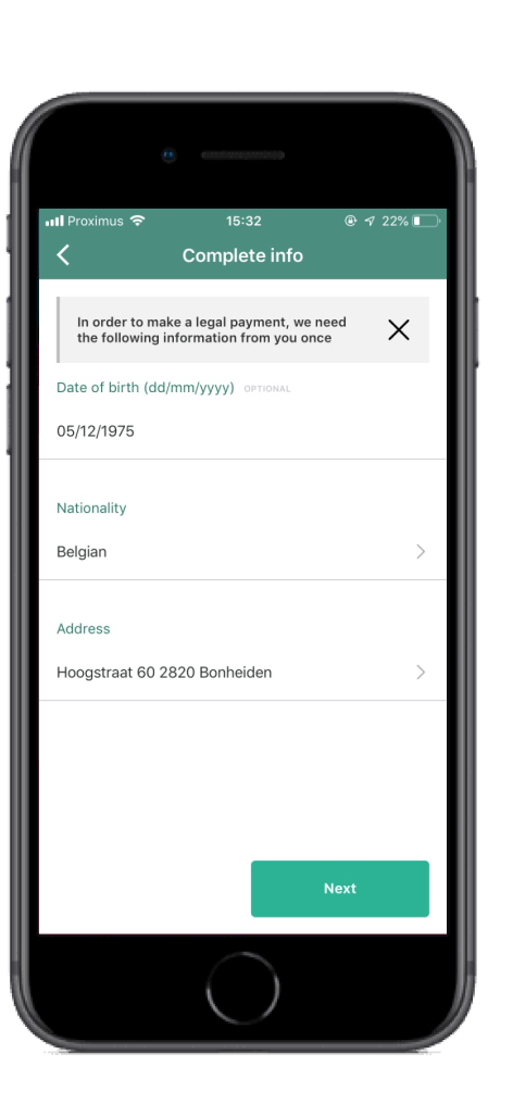 Betalen via de Rentio smartphone app – Rentio dashboard